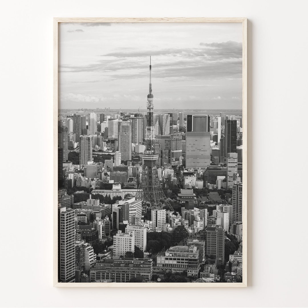 Tokyo Black and White Print, Tokyo Wall Art, Japan Poster, Tokyo Photo ...