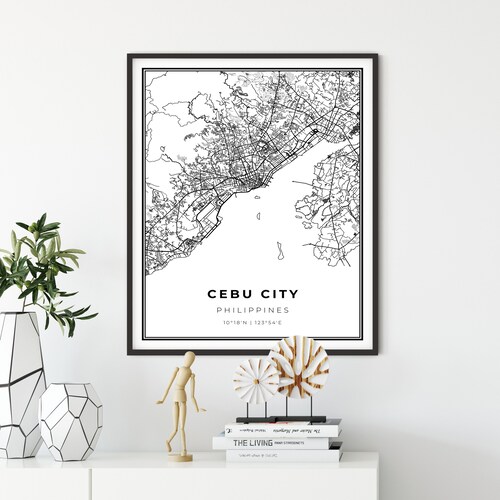 Cebu City Map Print Philippines Map Art Poster City Map Wall - Etsy