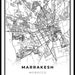 Marrakesh Map Print Morocco Map Art Poster Marrakech City - Etsy