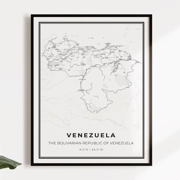 Venezuela Map - Etsy