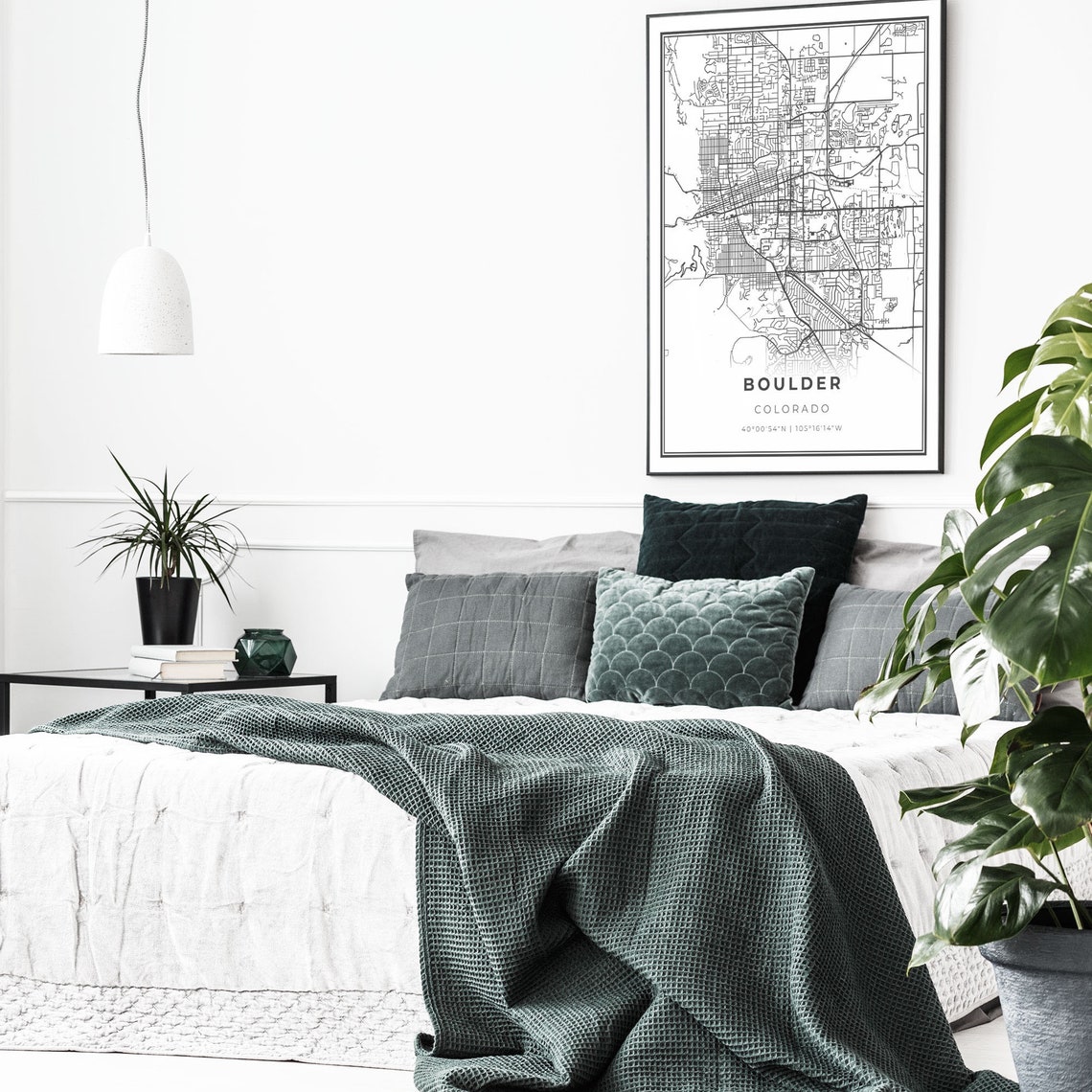 Boulder Map Print Colorado CO Map Art Poster USA Map Art | Etsy