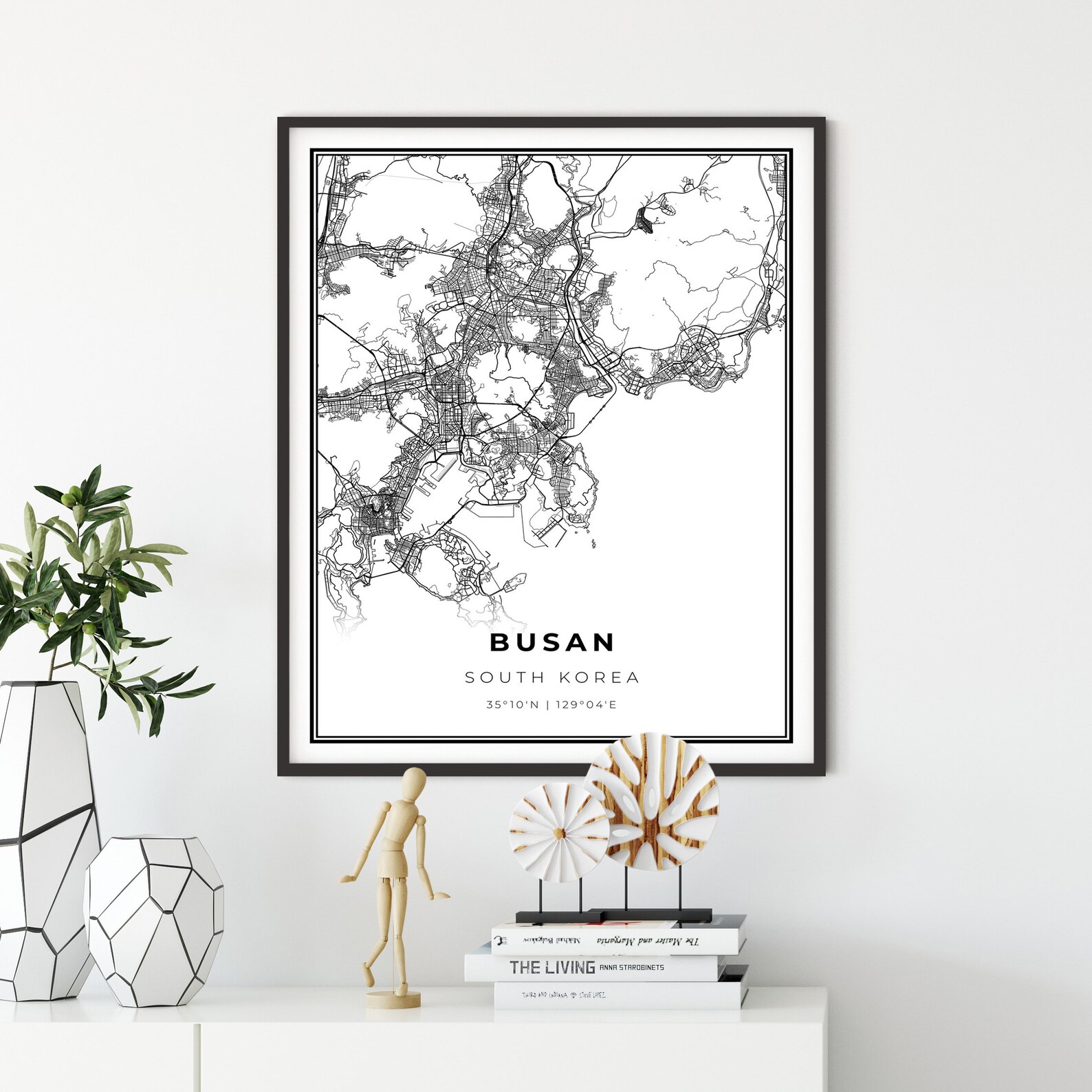 Busan Map Print South Korea Map Art Poster City Map Wall - Etsy