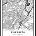 Elizabeth Map Print New Jersey NJ USA Map Art Poster City - Etsy