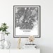 Athens Map Print, Greece Map Art Poster, City Street Road Map Wall Art ...