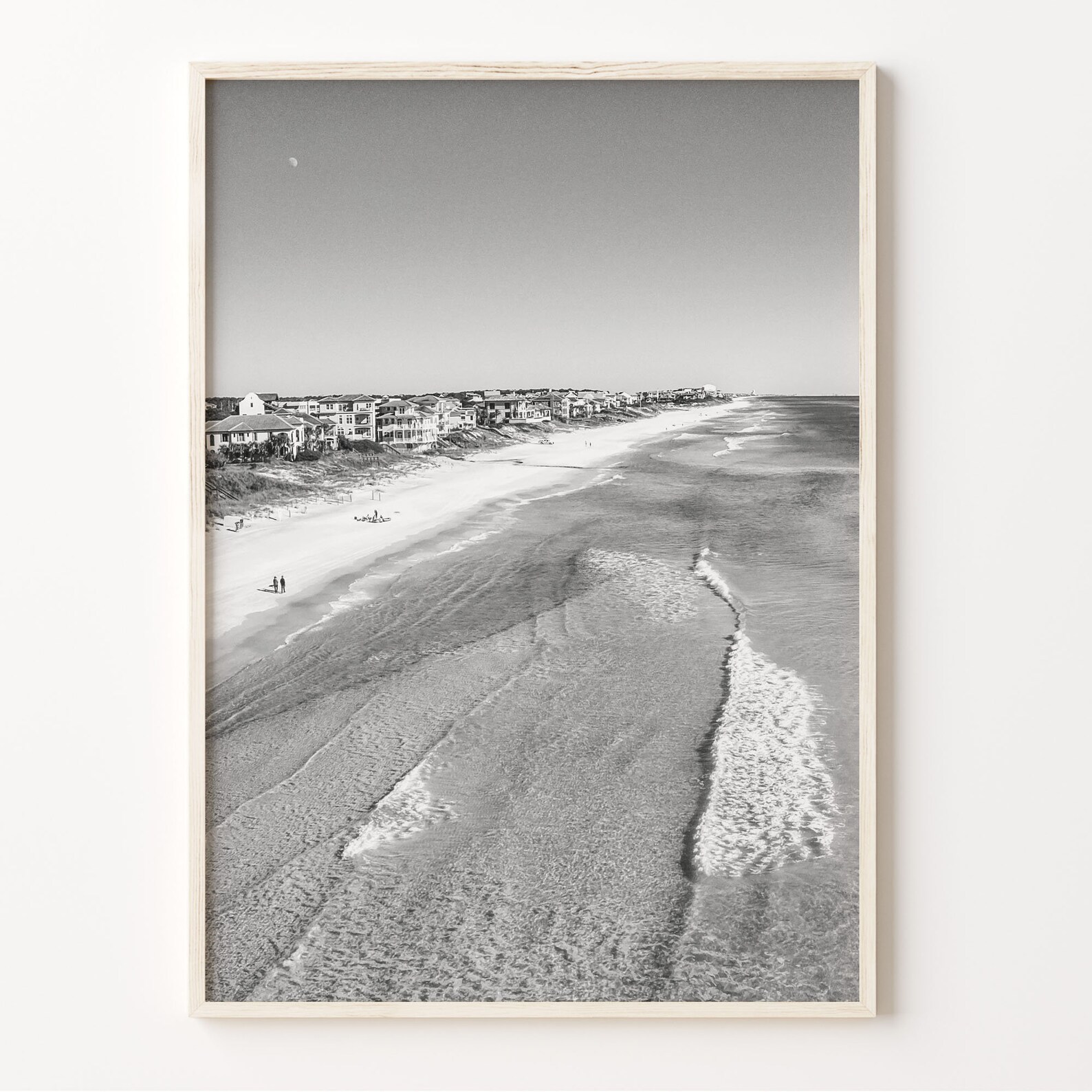 30A Florida Beach Map Print: Black and White Coastal Wall Art - Etsy