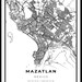 Mazatlan Mexico Map Art Print: Cityscape Wall Art - Etsy