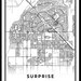 Surprise Map Print Arizona AZ USA Map Art Poster City Street - Etsy