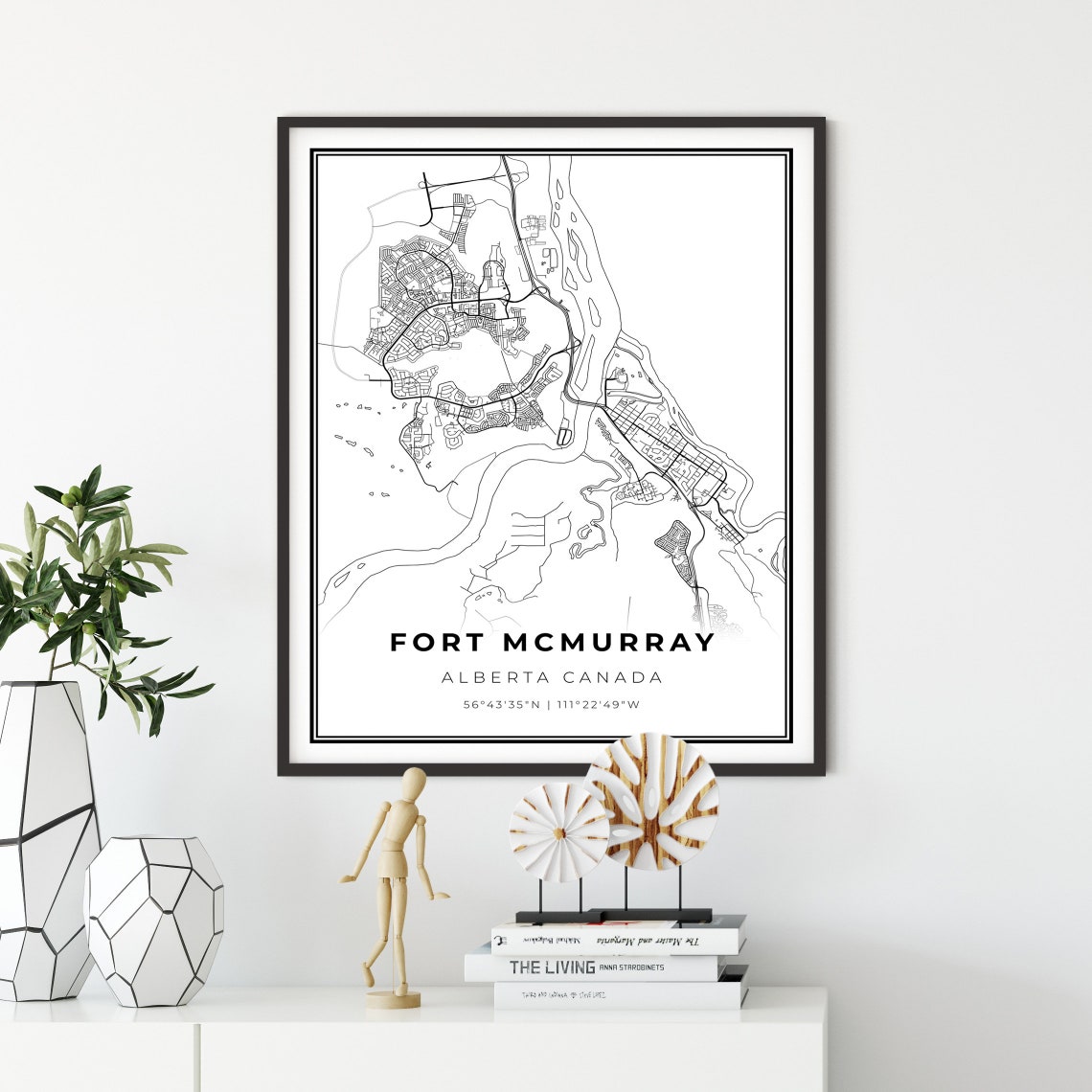 Fort McMurray Map Print Alberta AB Canada Map Art Poster | Etsy