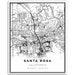 Santa Rosa Map Print California CA USA Map Art Poster City - Etsy