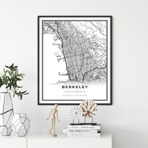 Berkeley Map Print California CA USA Map Art Poster City | Etsy