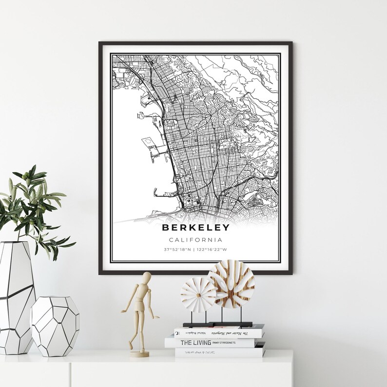 Berkeley Map Print California CA USA Map Art Poster City - Etsy