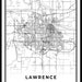 Lawrence Map Print Kansas KS USA Map Art Posterkansas - Etsy