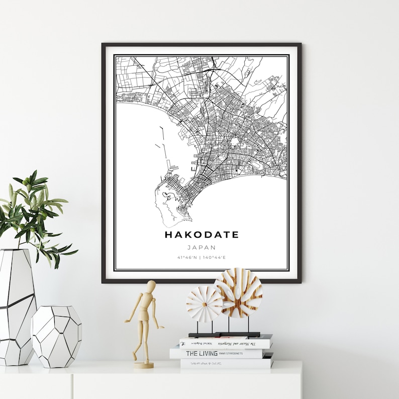 Hakodate Map Print Hokkaido Japan Map Art Poster Hokkaido - Etsy