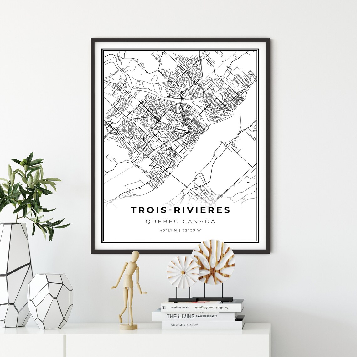 Trois-rivieres Map Print Quebec QC Canada City Street Road - Etsy