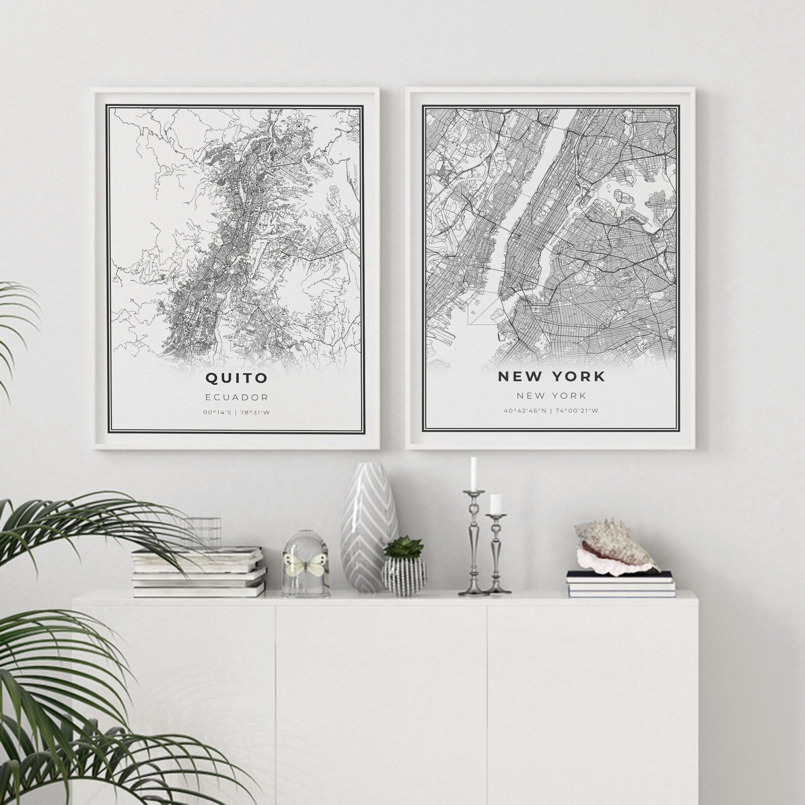 Quito Map Print Ecuador Map Art Poster Pichincha City | Etsy