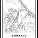 Tauranga Map Print, New Zealand Map Art Poster, Bay of Plenty, City Map ...