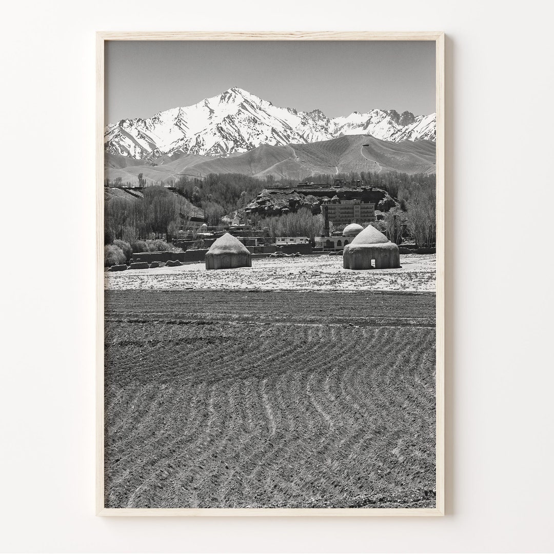 Afghanistan Black and White Village Print, Wall Art, Poster, Photo ...