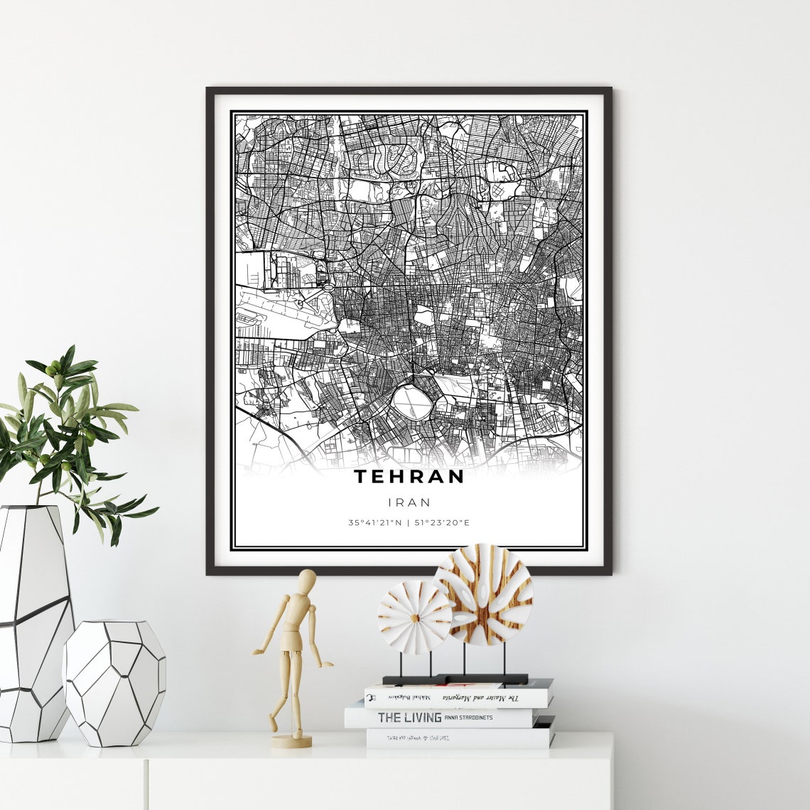 Tehran Map Print Iran Map Art Poster City Street Road Map | Etsy