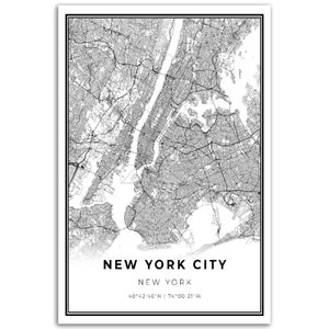 New York Area Map Print, New York City NYC NY USA Map Art Poster, City ...