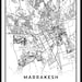 Marrakesh Map Print Morocco Map Art Poster Marrakech City - Etsy
