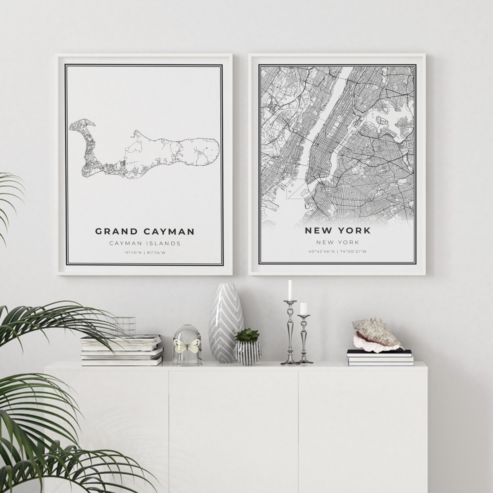 Grand Cayman Map Print Cayman Islands Map Art Poster George - Etsy