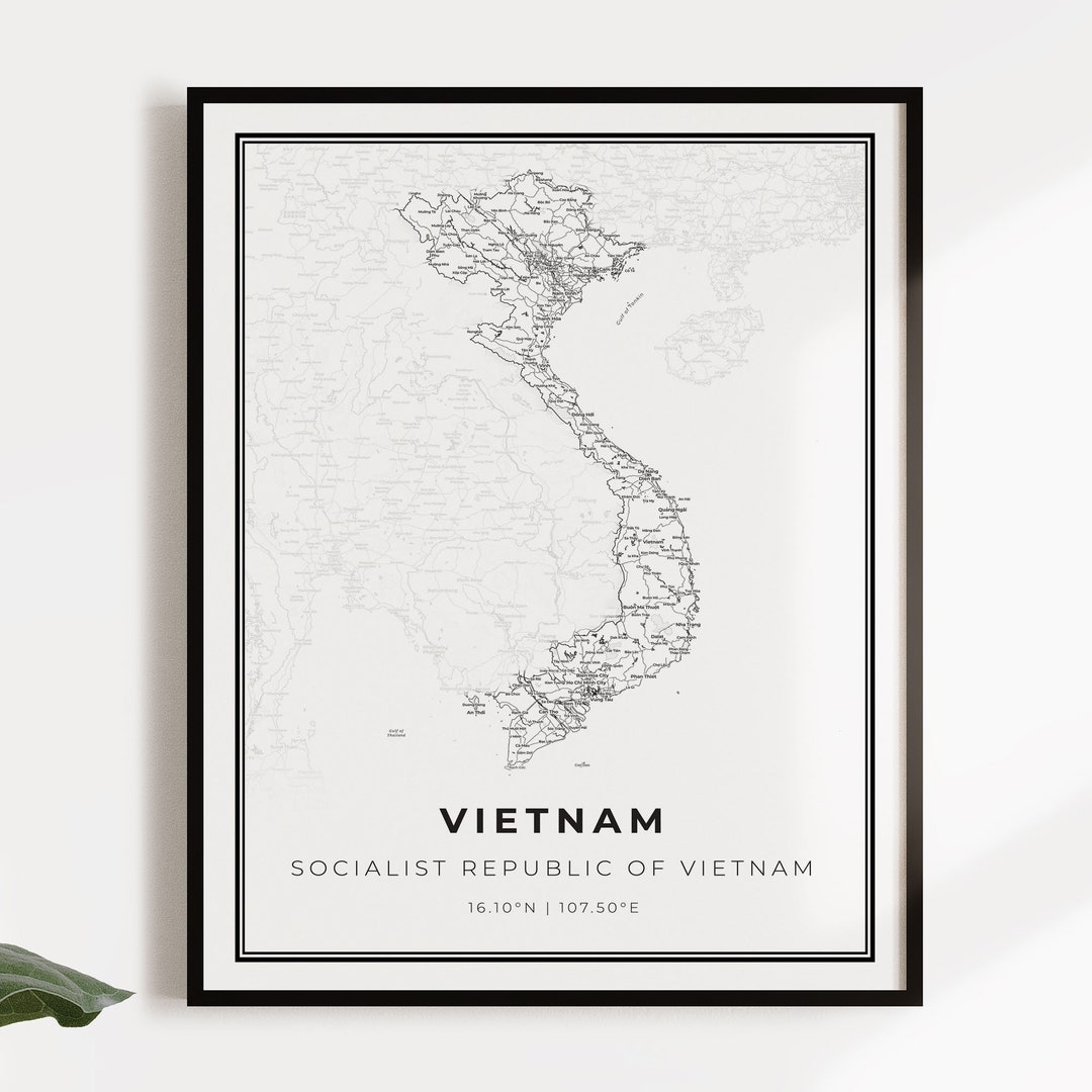 Vietnam Map Print: Country Road Wall Art - Etsy