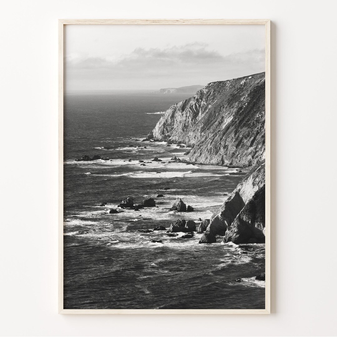 Point Reyes Print Black and White, California Wall Art, Point Reyes ...