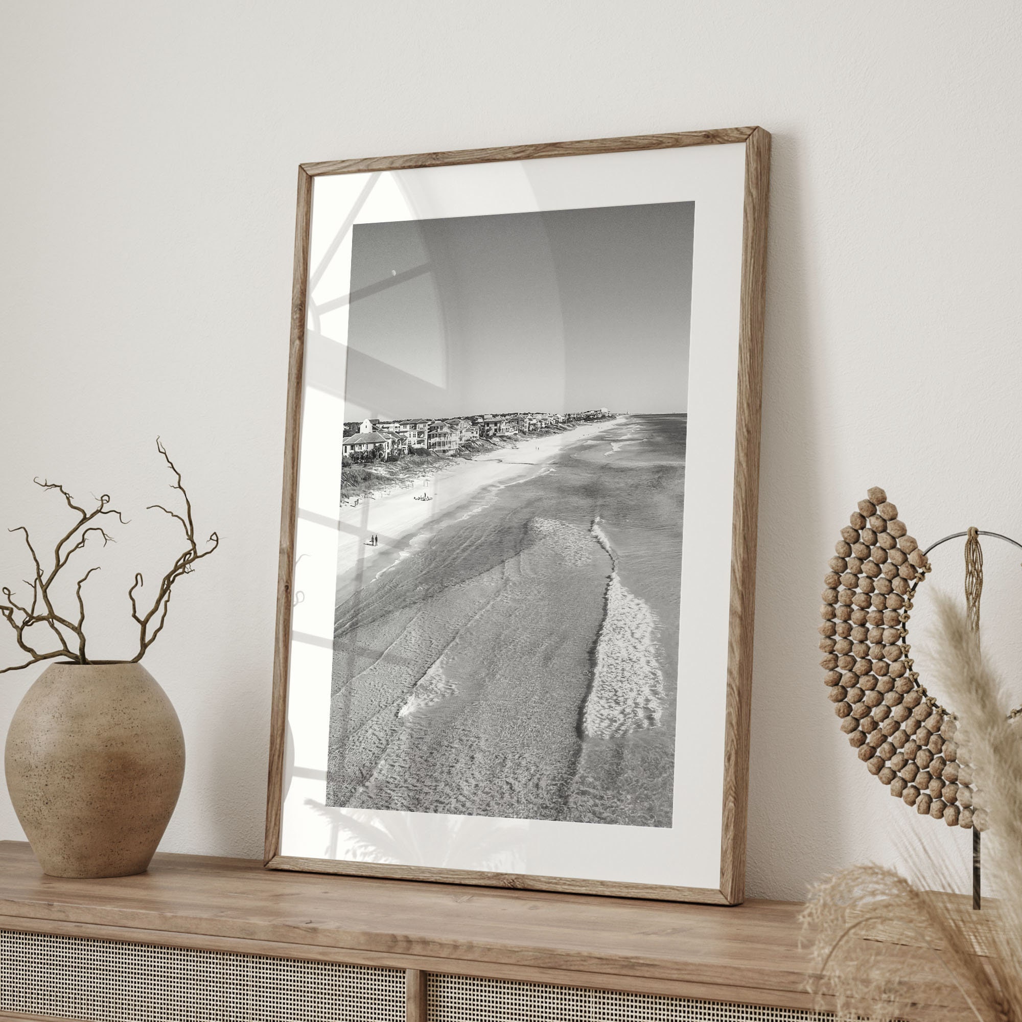 30A Florida Beach Map Print: Black and White Coastal Wall Art - Etsy