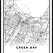 Green Bay Map Print Wisconsin WI USA Map Art Poster Brown - Etsy