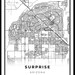 Surprise Map Print, Arizona AZ USA Map Art Poster, City Street Road Map ...