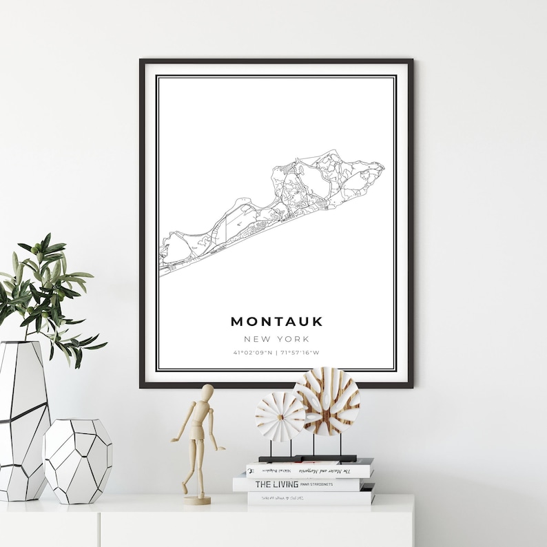 Montauk Map Art Print: New York City Street Map Poster - Etsy
