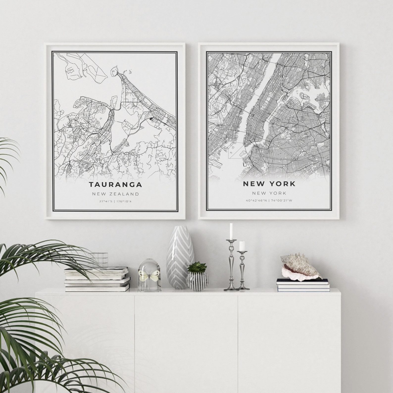 Tauranga Map Print New Zealand Map Art Poster Bay of Plenty - Etsy