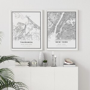 Tauranga Map Print, New Zealand Map Art Poster, Bay of Plenty, City Map ...