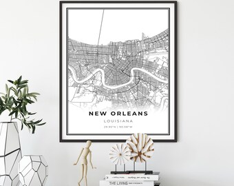 New Orleans Neighborhood Map Print Signed Print of My - Etsy