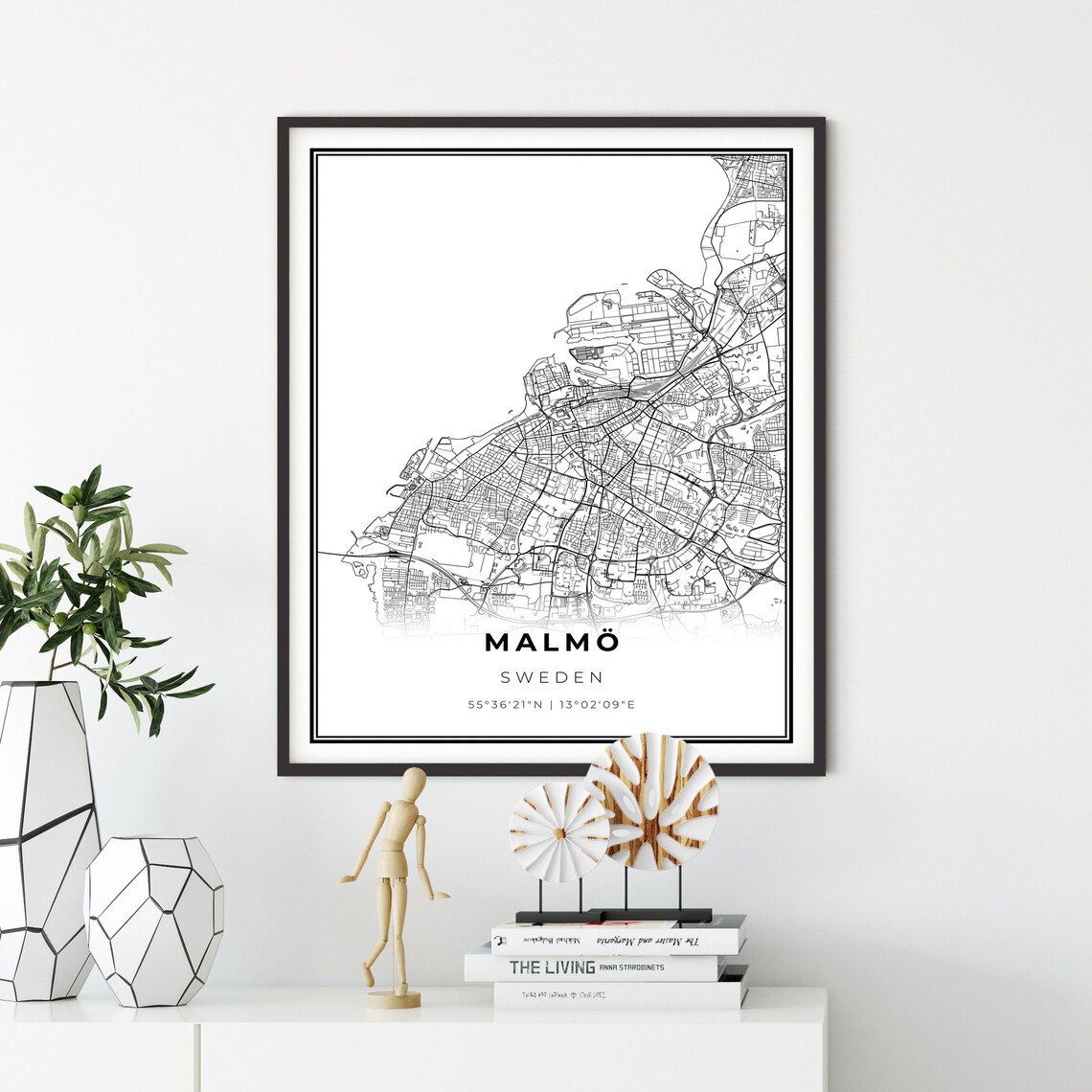 Malm Map Print Sweden Malmo Sweden Map Art Poster City Map - Etsy