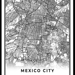 Mexico City Area Map Print, Mexico Map Art Poster, Ciudad, City Map ...