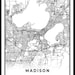 Madison Map Print Wisconsin WI USA Map Art Poster City - Etsy