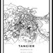 Tangier Map Print Morocco Map Art Poster Tingis Tanger - Etsy