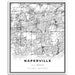 Naperville Map Print Illinois IL USA Map Art Poster City - Etsy