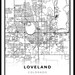 Loveland Map Print Colorado CO USA Map Art Poster Larimer - Etsy