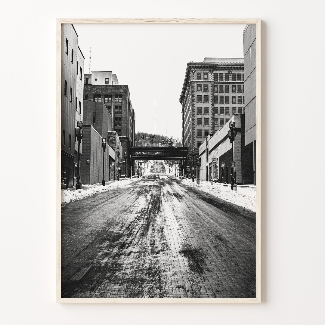 Duluth Wall Art Print, Black and White Duluth Poster, Minnesota Wall ...