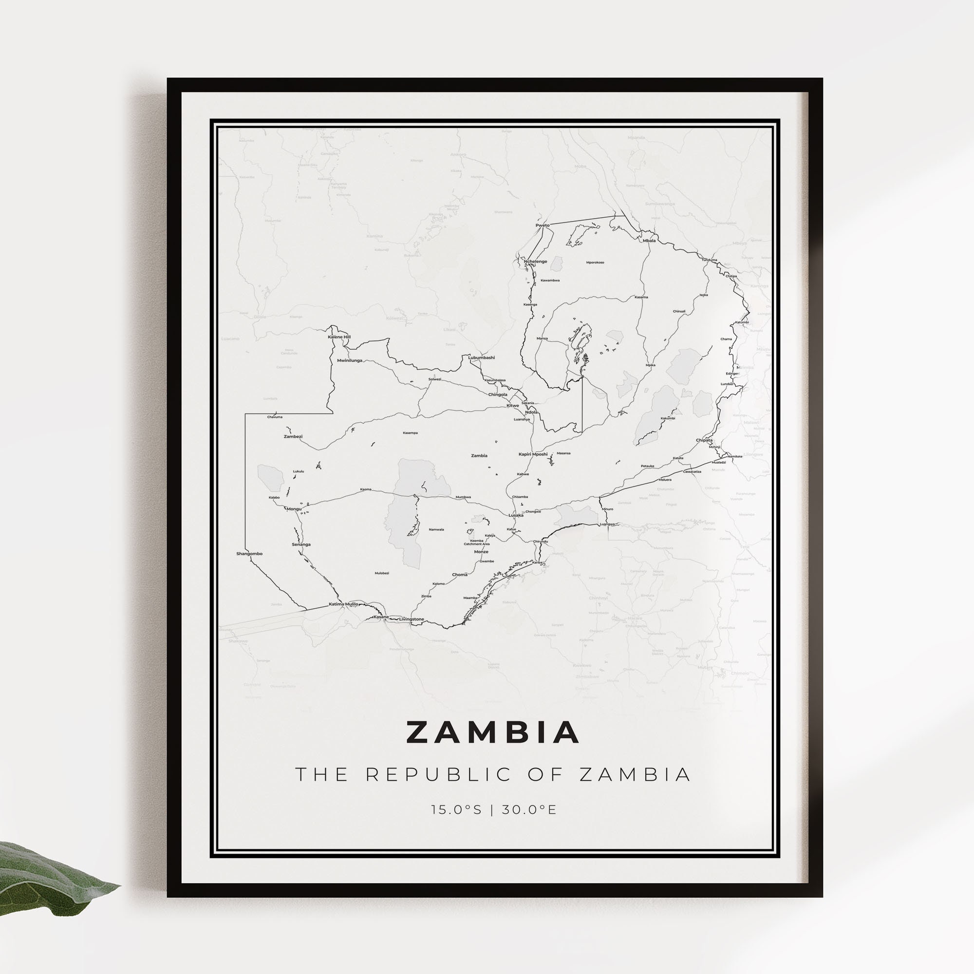Road Map Of Zambia