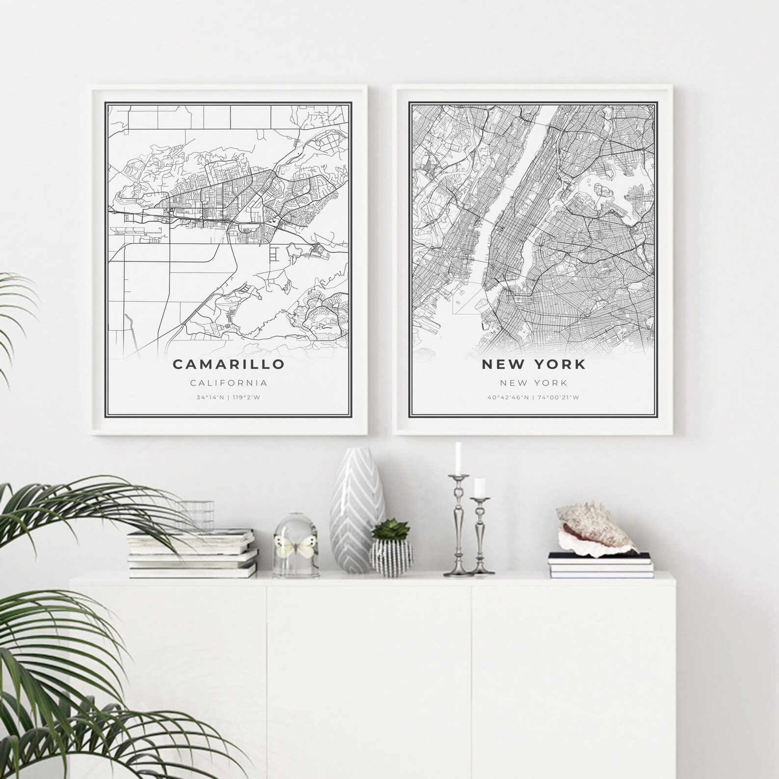 Camarillo Map Print California CA USA Map Art Poster Ventura | Etsy