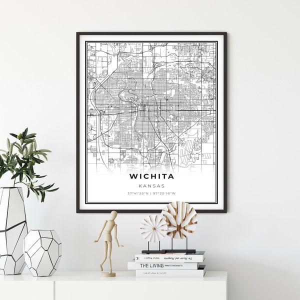 Wichita Map Print - Etsy
