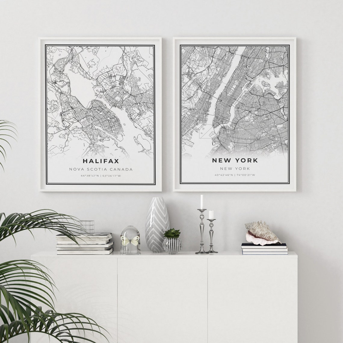 Halifax Area Map Print Nova Scotia NS Canada Map Art Poster - Etsy