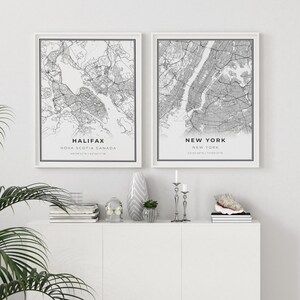 Halifax Area Map Print, Nova Scotia NS Canada Map Art Poster, Dartmouth ...