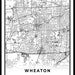 Wheaton Map Print Illinois IL USA Map Art Poster Dupage - Etsy