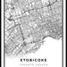 Etobicoke Map Print Toronto Ontario ON Canada Map Art Poster - Etsy