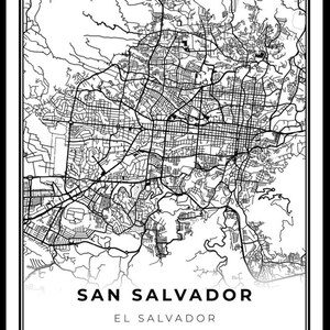 San Sebastian Map Print, Spain Map Art Poster, Donostia, City Street ...