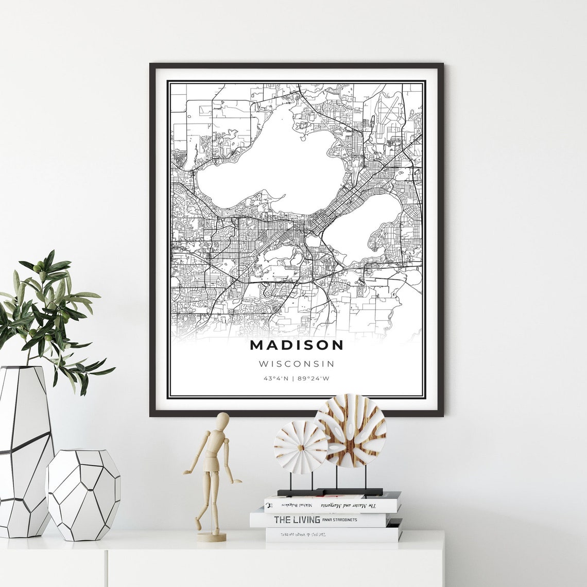 Madison Map Print Wisconsin WI USA Map Art Poster City - Etsy